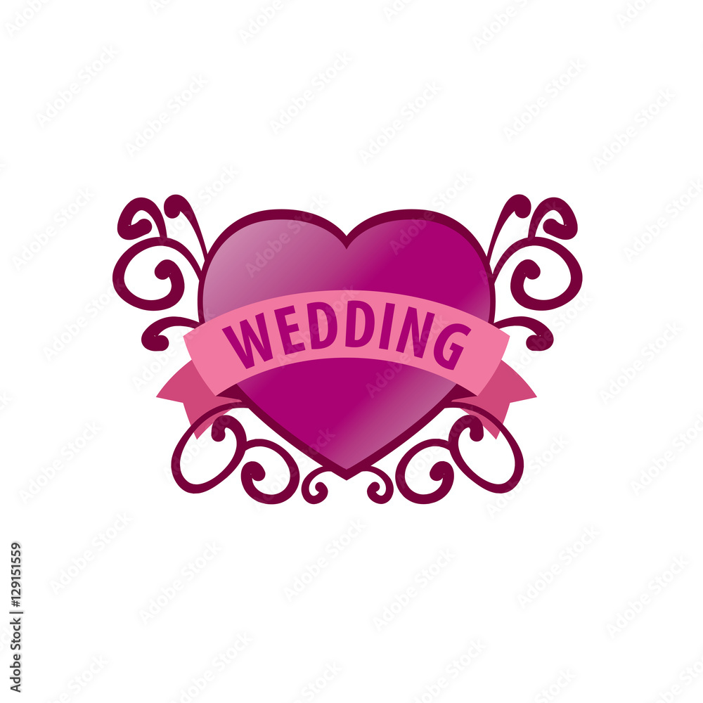 vector logo for wedding Stock Vector | Adobe Stock