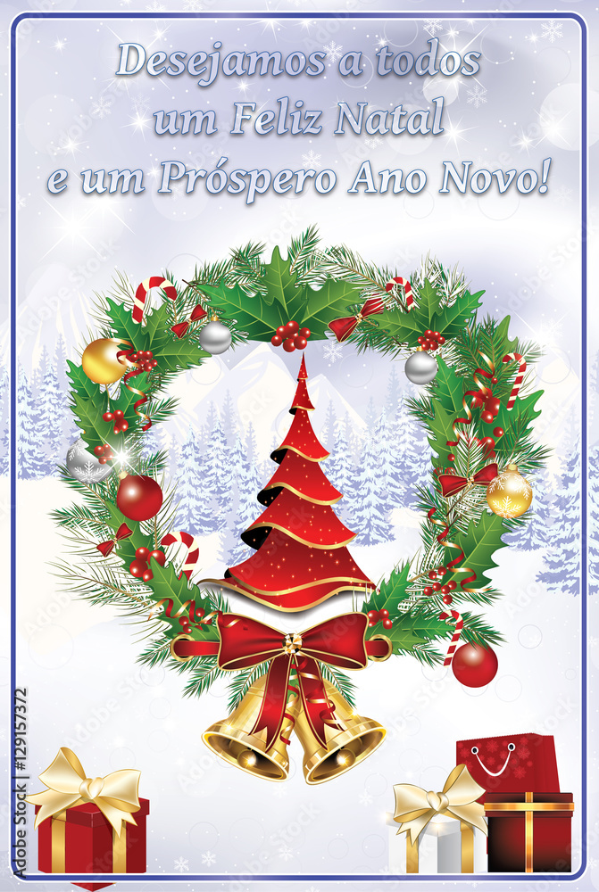 Classic Portuguese Season's greetings: Wishing you Merry Christmas and ...