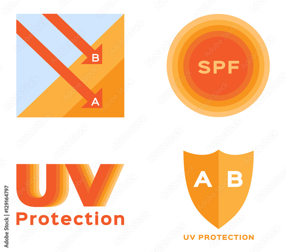 uv protection logo and icon , ภ uv sets Stock Vector | Adobe Stock