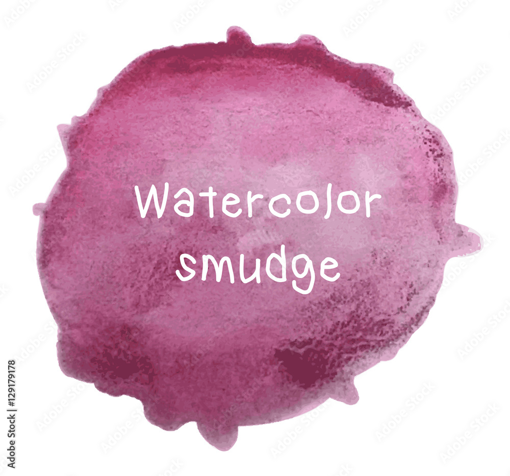 Purple Watercolor Smudge on White Background Stock Vector | Adobe Stock