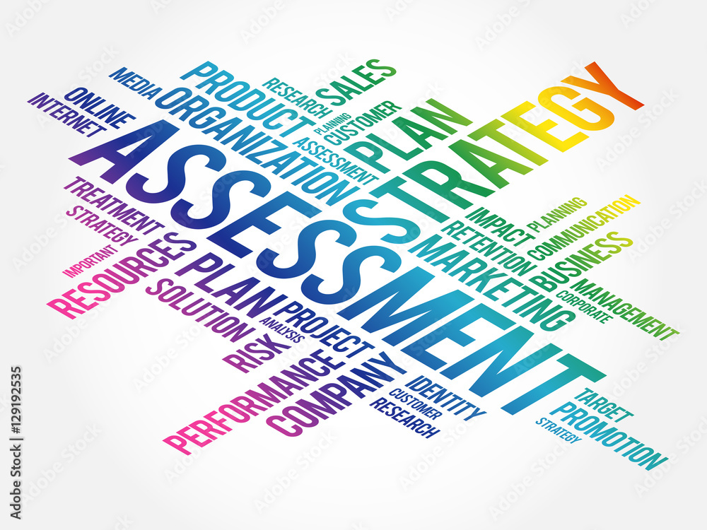 ASSESSMENT word cloud, business concept Stock Vector | Adobe Stock