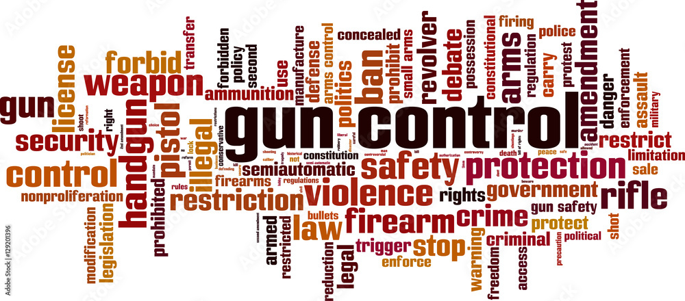 Gun control word cloud concept. Vector illustration Stock Vector ...