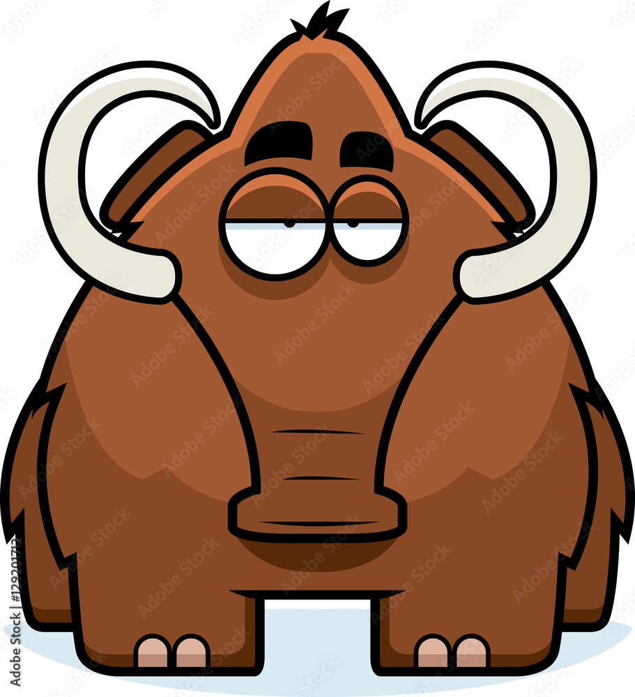 Cartoon Woolly Mammoth Stock Vector | Adobe Stock