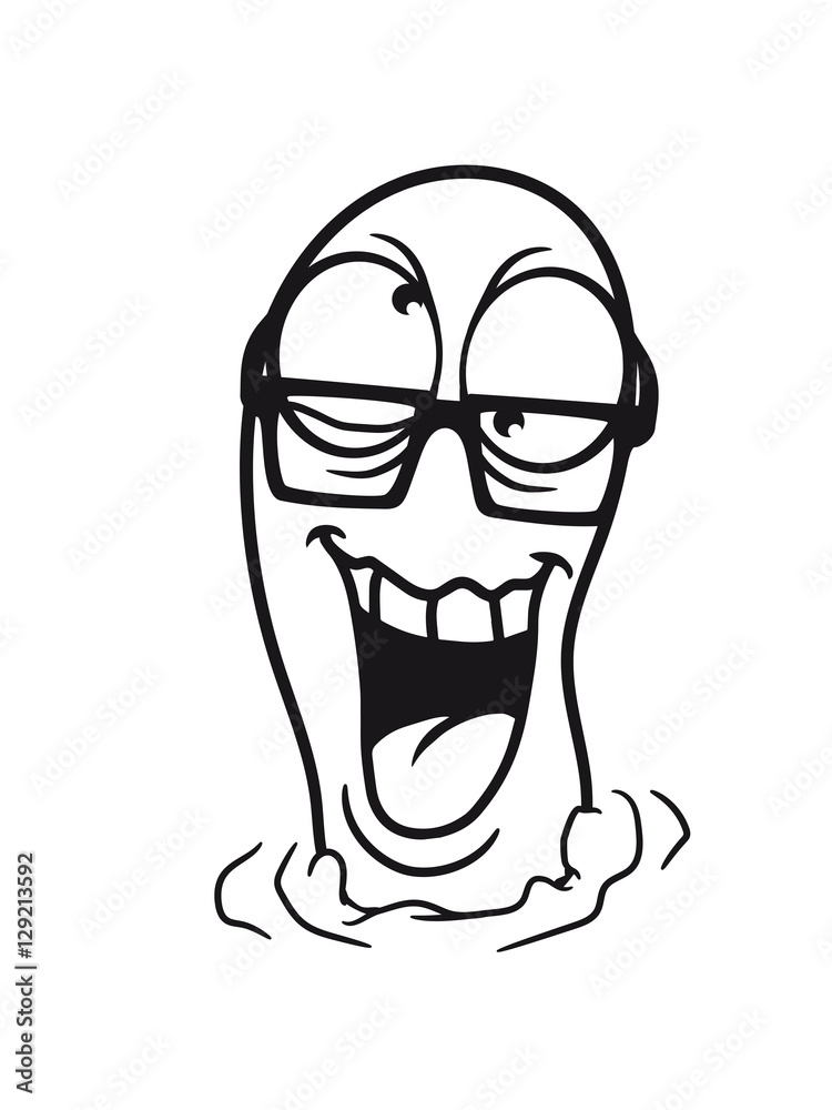 Worm creep ground hole hole comic cartoon crazy crazy insane horns ...