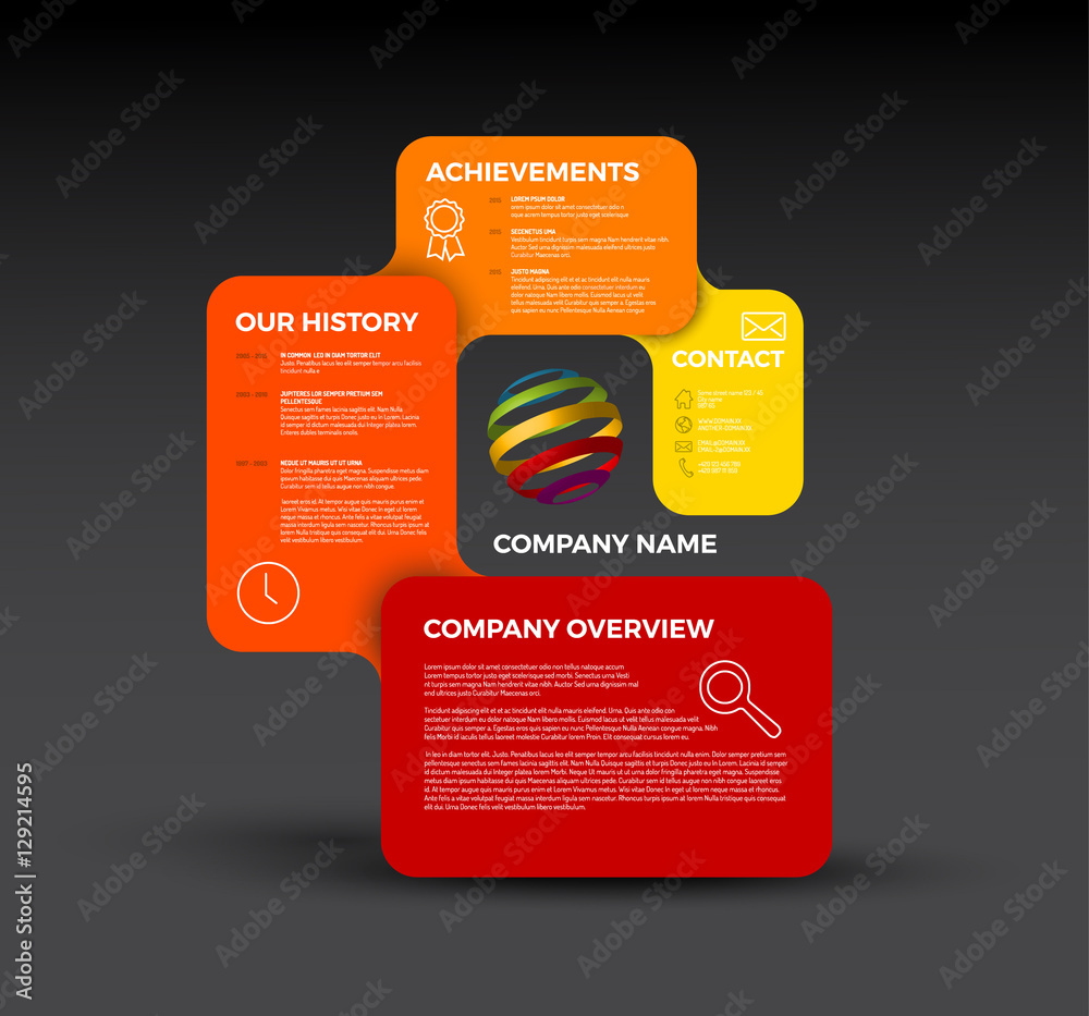 Vector Company infographic overview design template Stock Vector ...
