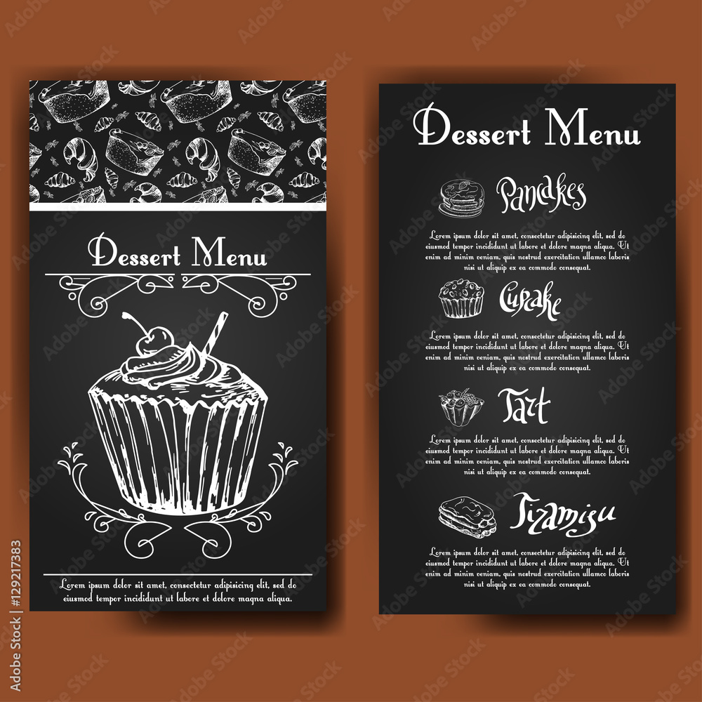 Vector illustration. Bakery design. Beautiful card with decorative ...