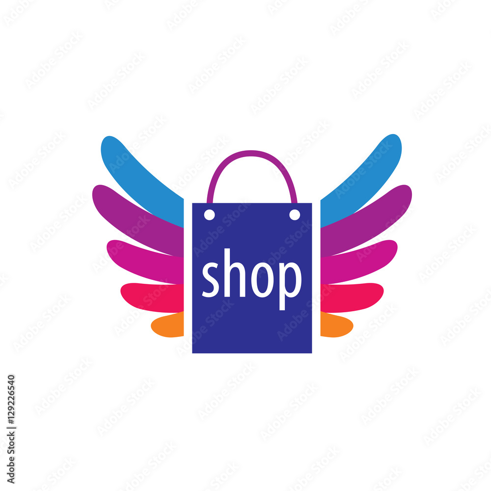 vector logo shop Stock Vector | Adobe Stock