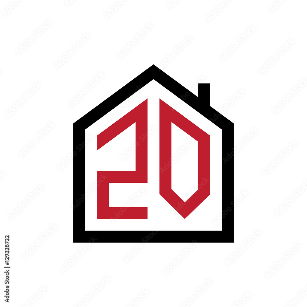 simple initial logo pentagon house Stock Vector | Adobe Stock