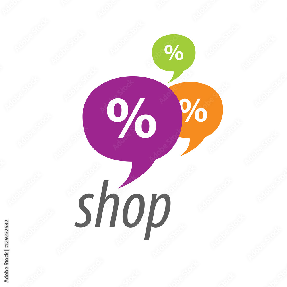 vector logo shop Stock Vector | Adobe Stock