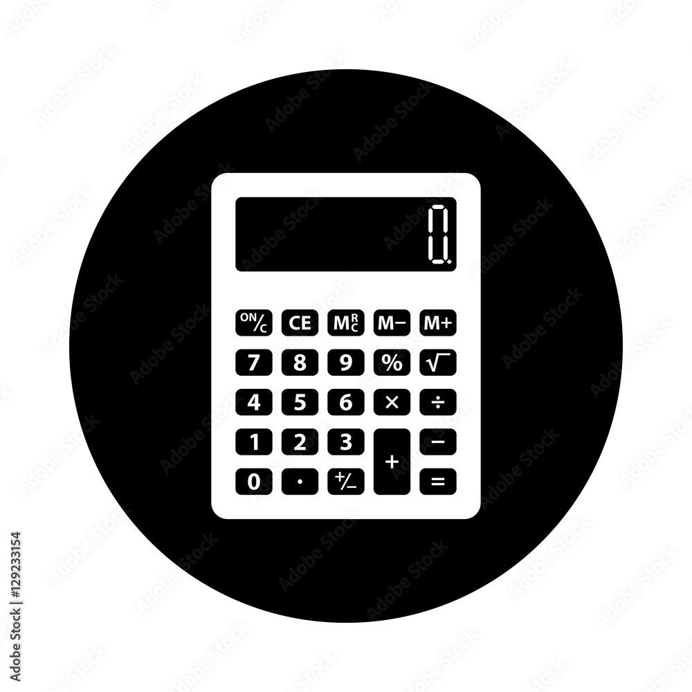 Vettoriale Stock Calculator Icon Black Icon Isolated On White 