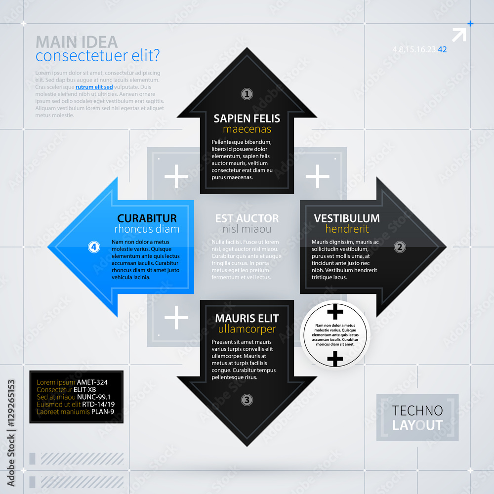 Vettoriale Stock Modern web design template with options/banners ...