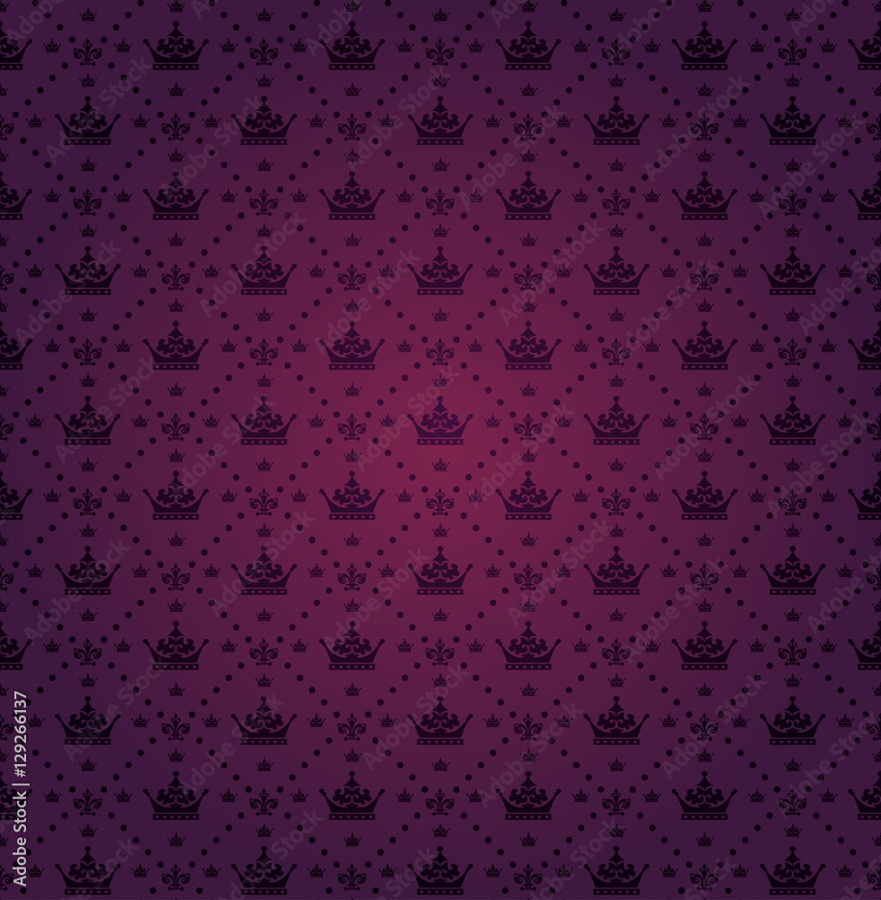Purple wallpaper. Classic vintage background. Vector image Stock Vector ...