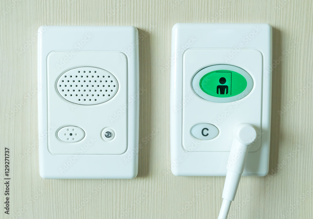 Emergency nurse call button in hospital Stock-Foto | Adobe Stock