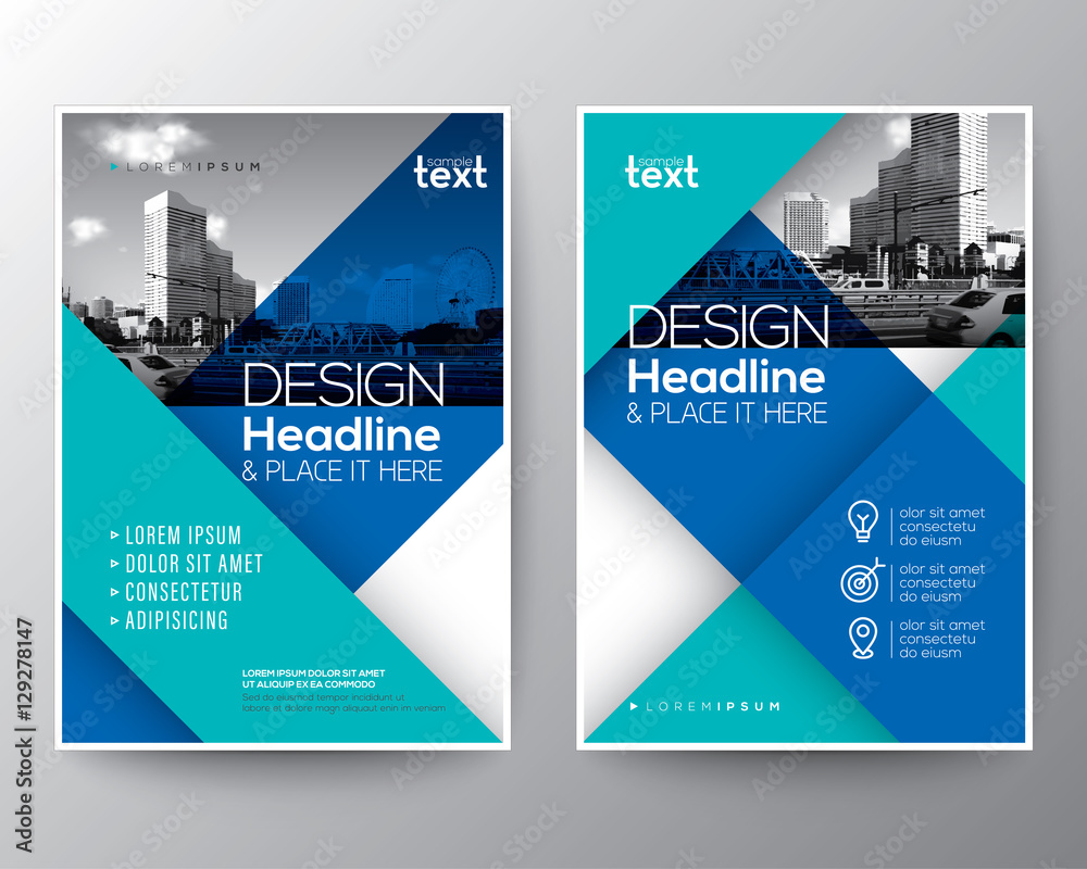 Blue Diagonal Line Brochure Annual Report Cover Flyer Poster Design Blue Diagonal Line Brochure Annual Report Cover Flyer Poster Design