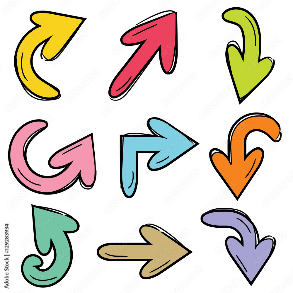 cartoon arrows Stock Vector | Adobe Stock