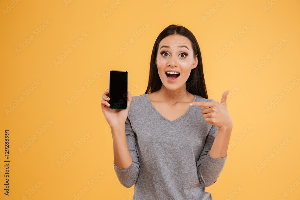 Model with phone Stock-Foto | Adobe Stock