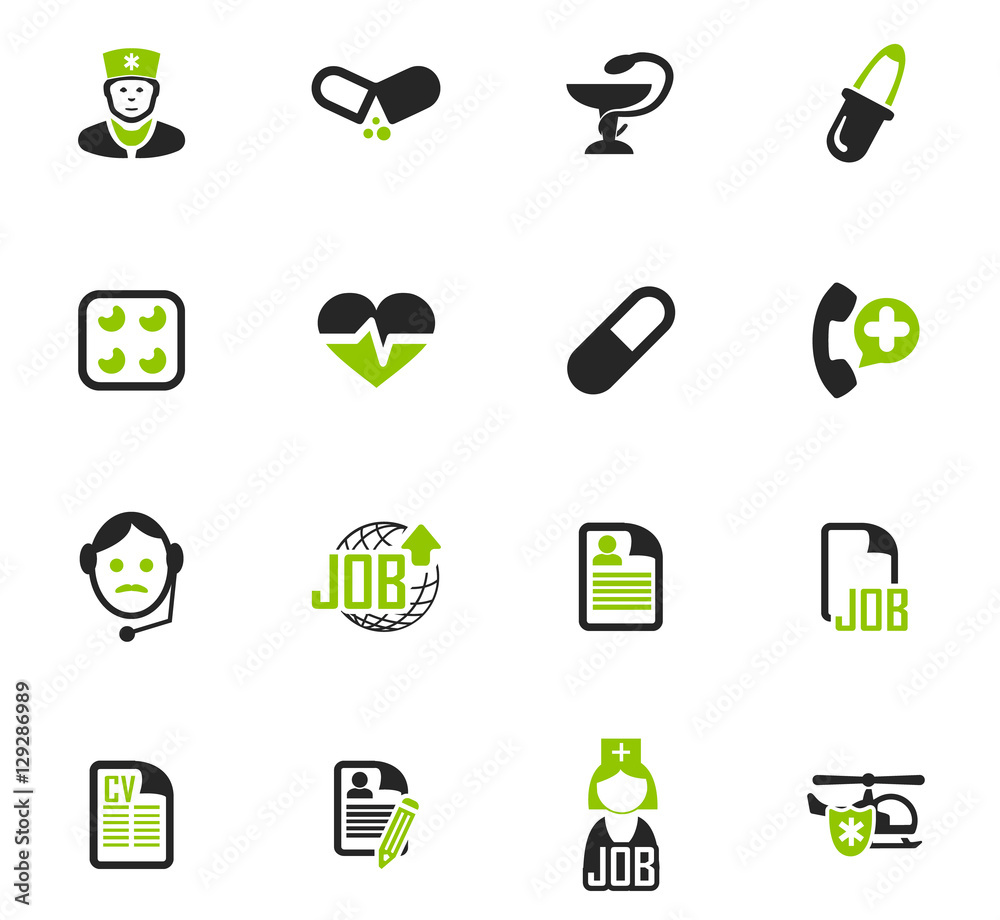 Job icons set Stock Vector | Adobe Stock