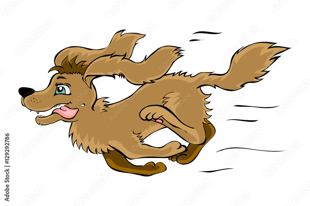 Vector isolated cartoon style hand-drawn illustration of a happy ...