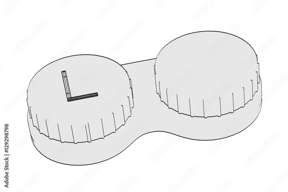 2d cartoon illustration of contact lens Stock Illustration | Adobe Stock