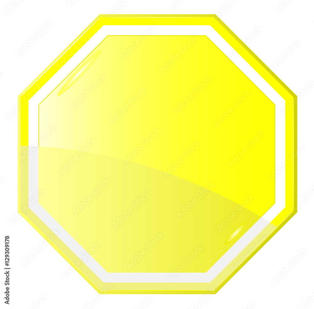 Isolated Blank Yellow Sign, Vector Stock Vector | Adobe Stock