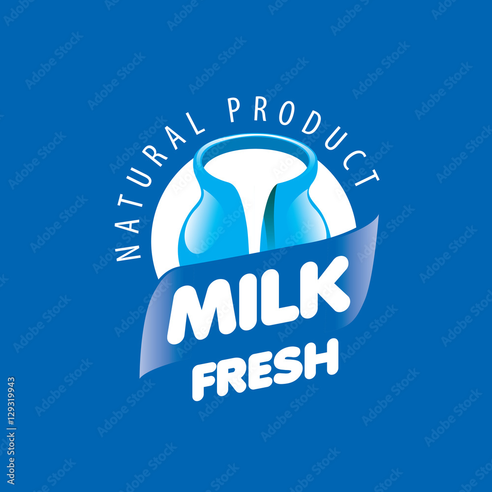 vector logo milk Stock Vector | Adobe Stock