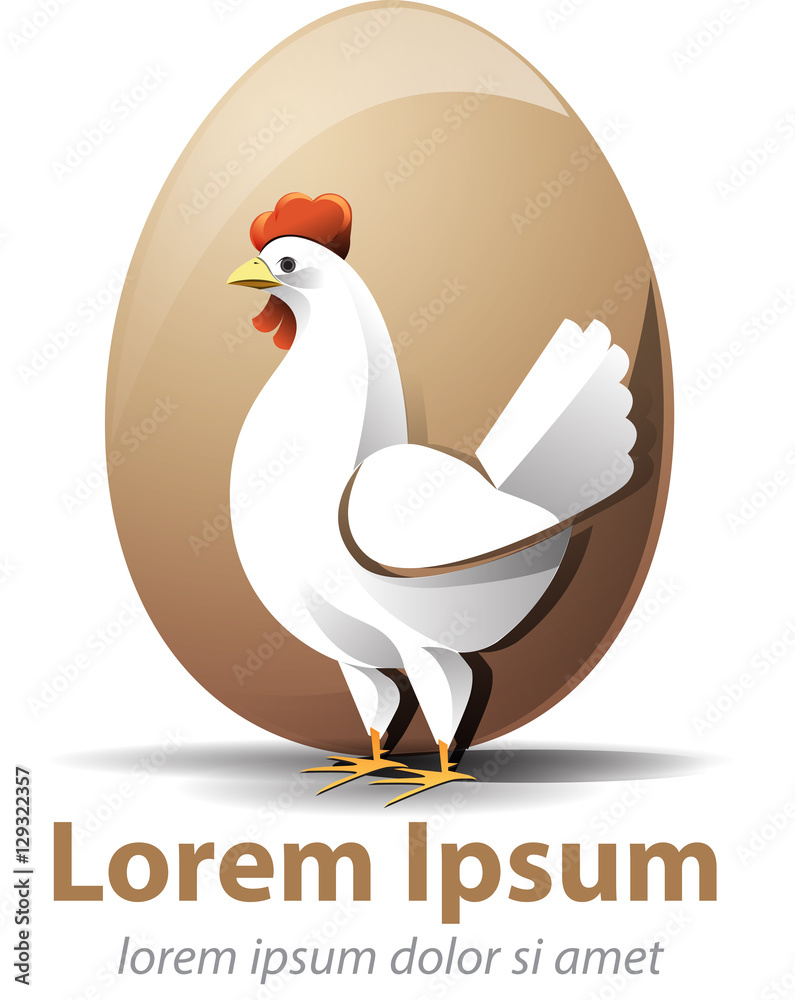 Vector illustration chicken egg Stock Vector | Adobe Stock