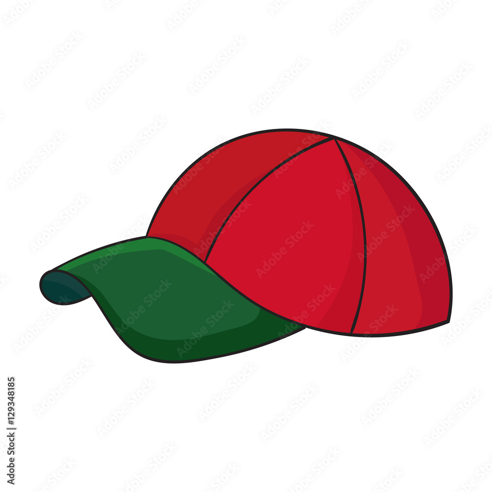 Golf cap icon in cartoon style isolated on white background. Golf club ...