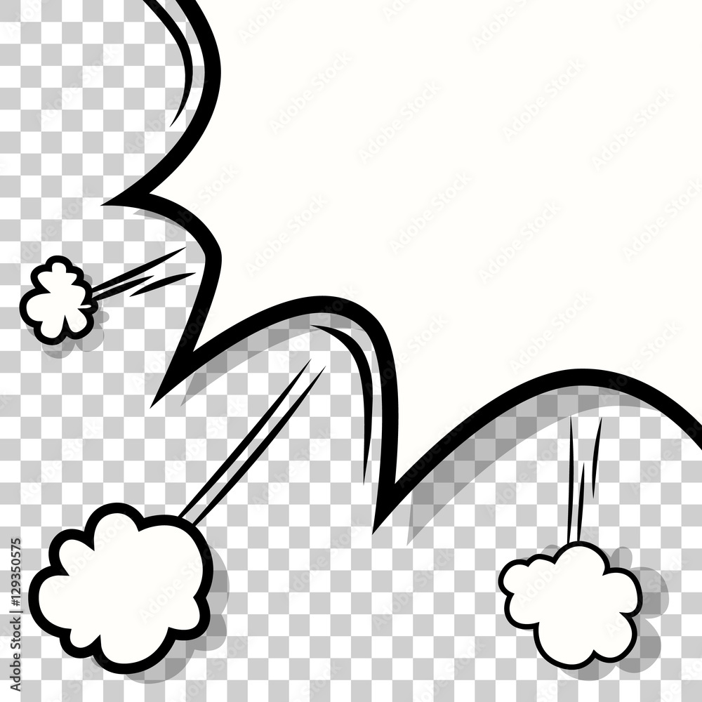 Transparent template. Boom comic book explosion Stock Vector | Adobe Stock