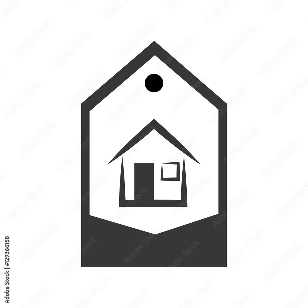 real estate house in tag vector illustration design Stock Vector ...