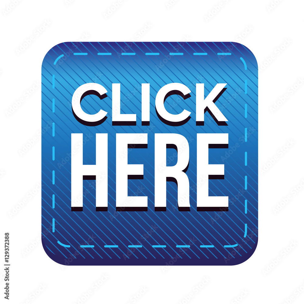 Click Here button vector blue Stock Vector | Adobe Stock