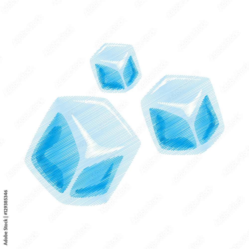 cartoon set ice cubes transparent vector illustration eps 10 Stock ...