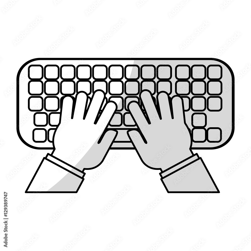 Human hand touch icon. Finger gesture palm and communication theme ...