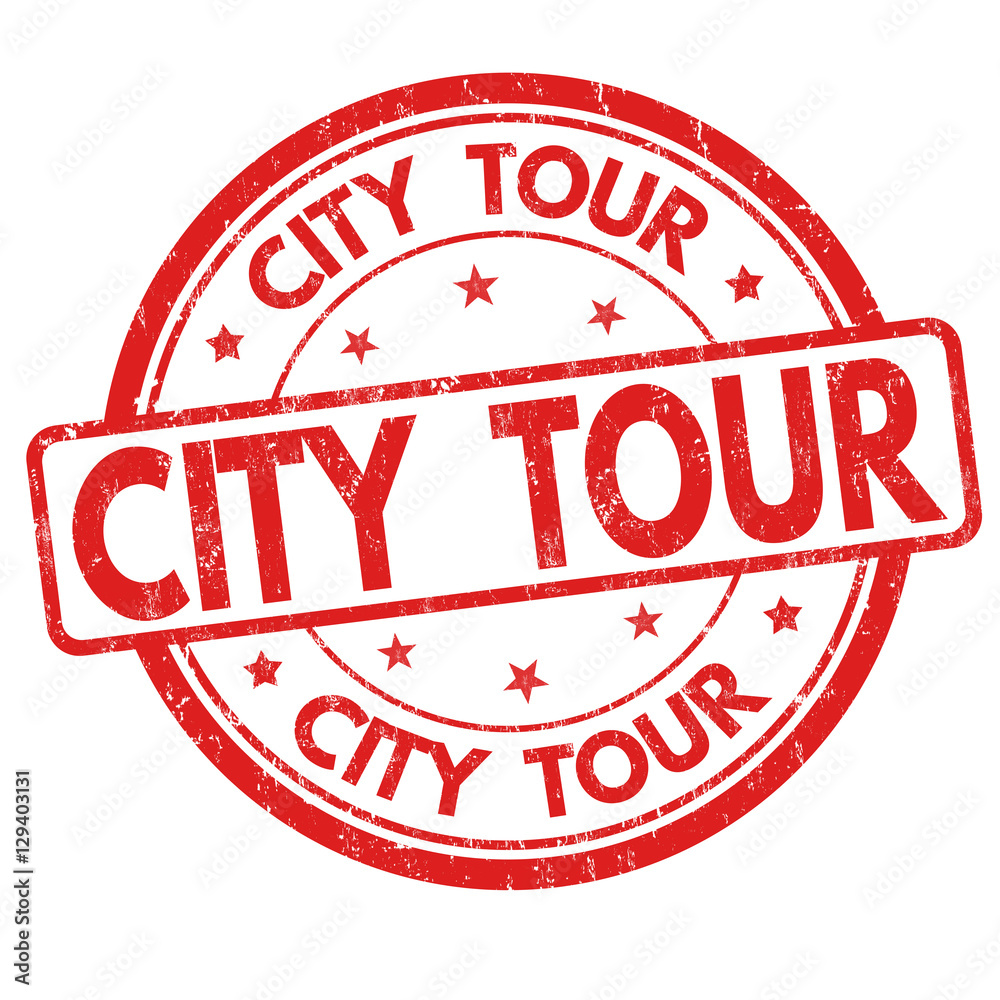 City tour sign or stamp Stock Vector | Adobe Stock