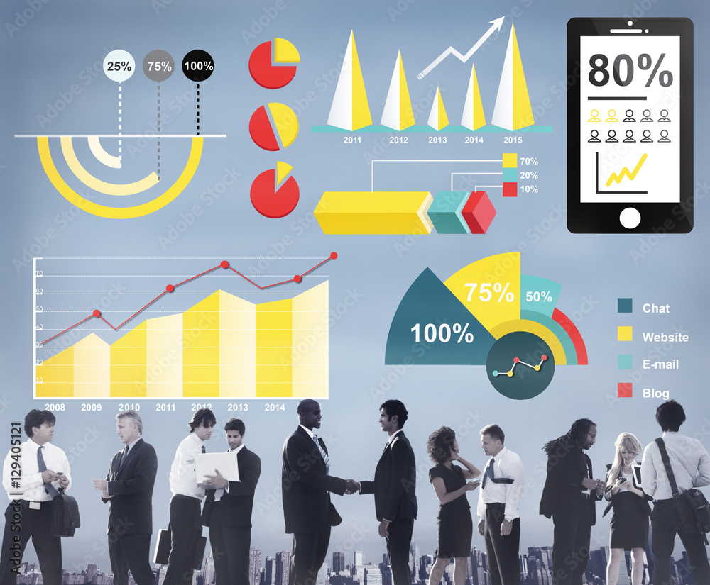 Diagram Percentage Business Chart Concept Stock Photo | Adobe Stock
