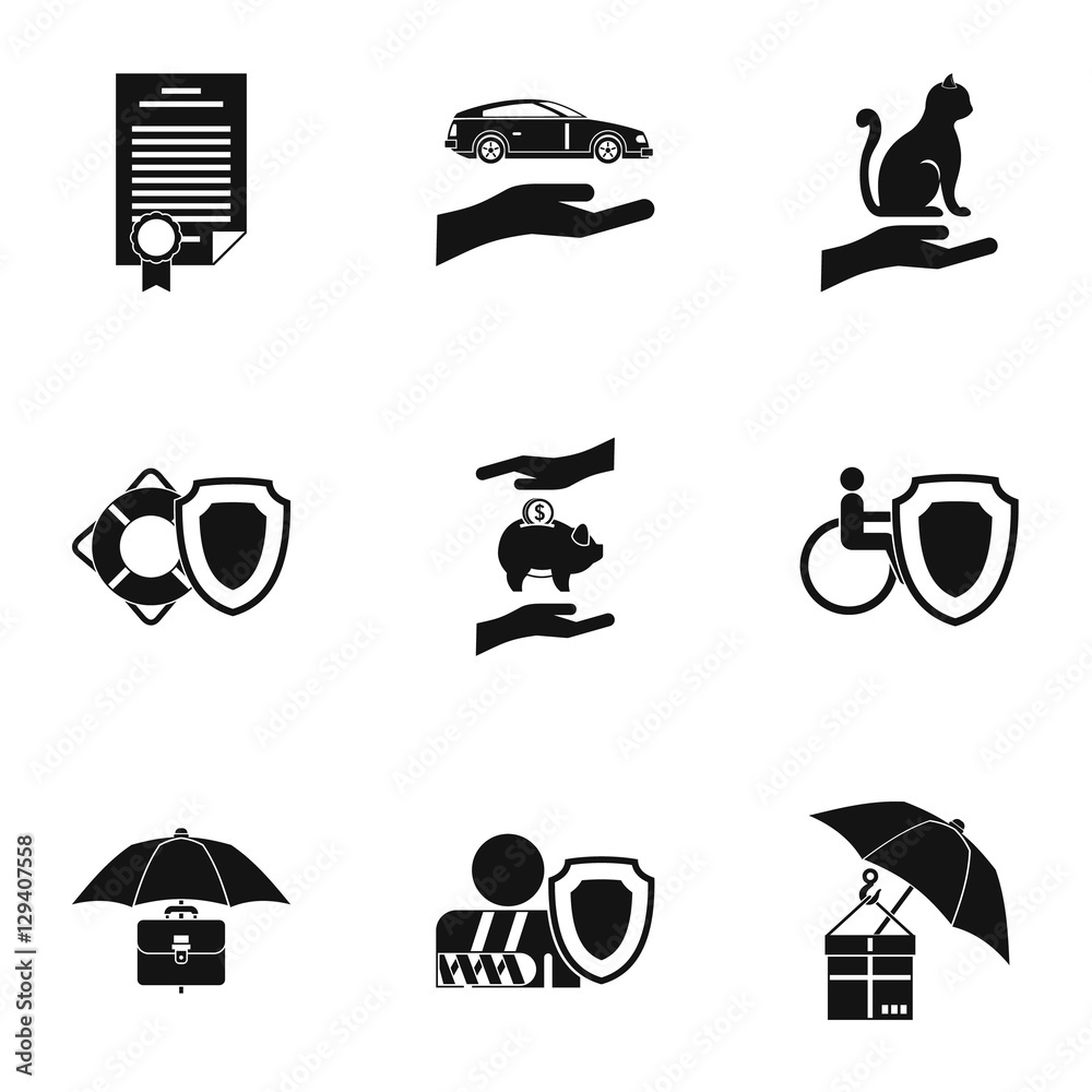 Confidence icons set. Simple illustration of 9 confidence vector icons ...