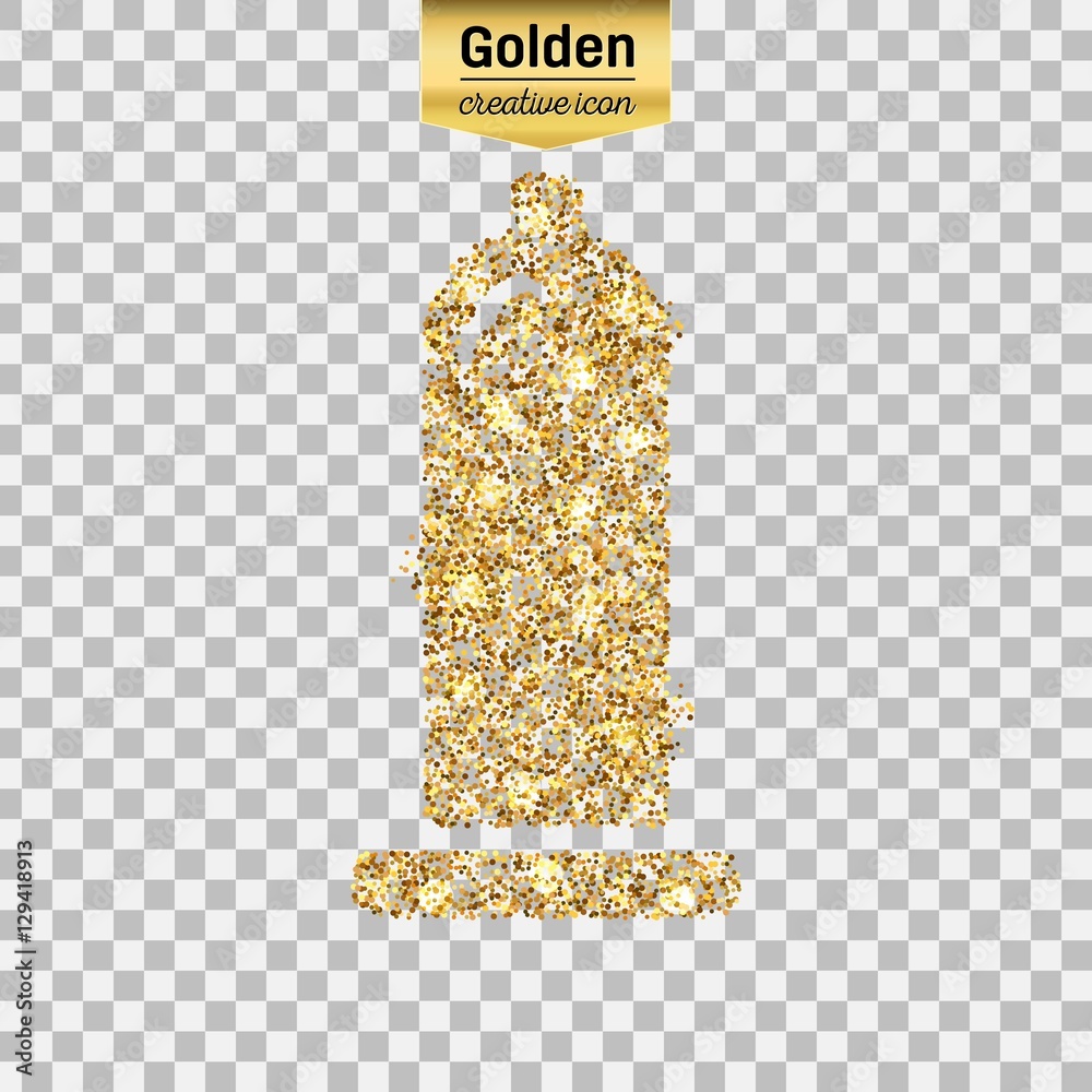 Gold glitter vector icon Stock Vector | Adobe Stock