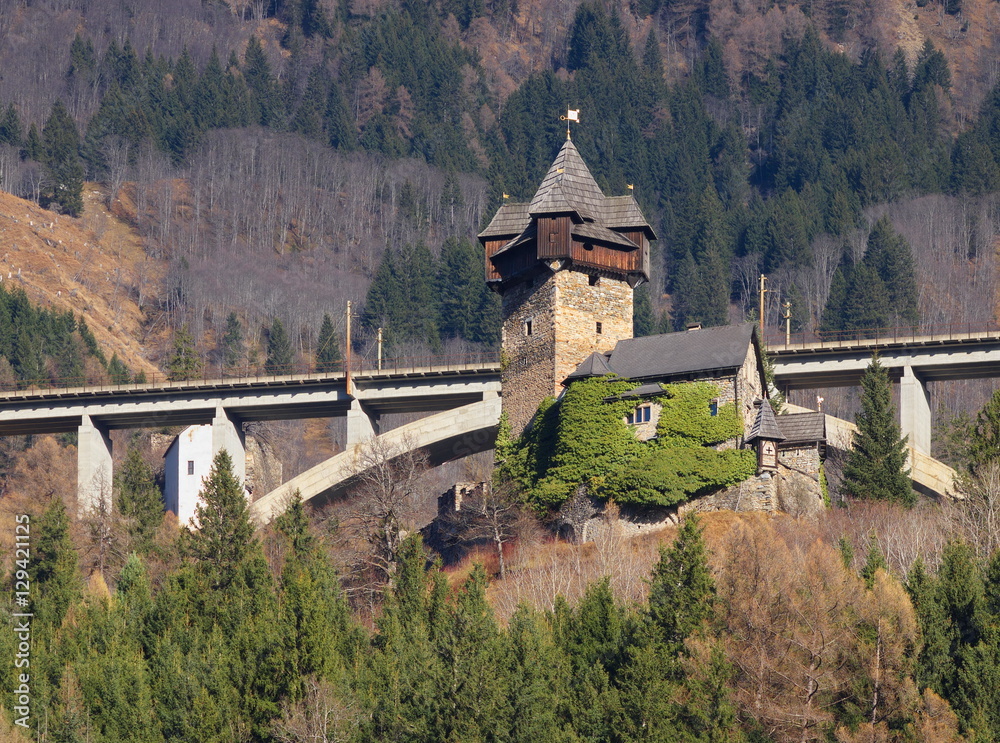 Burg Niederfalkenstein im Mölltal / Kärnten /Österreich an der ...