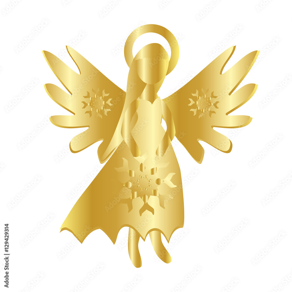 Vettoriale Stock Angel Gold Icon Symbol Design. Vector illustration ...