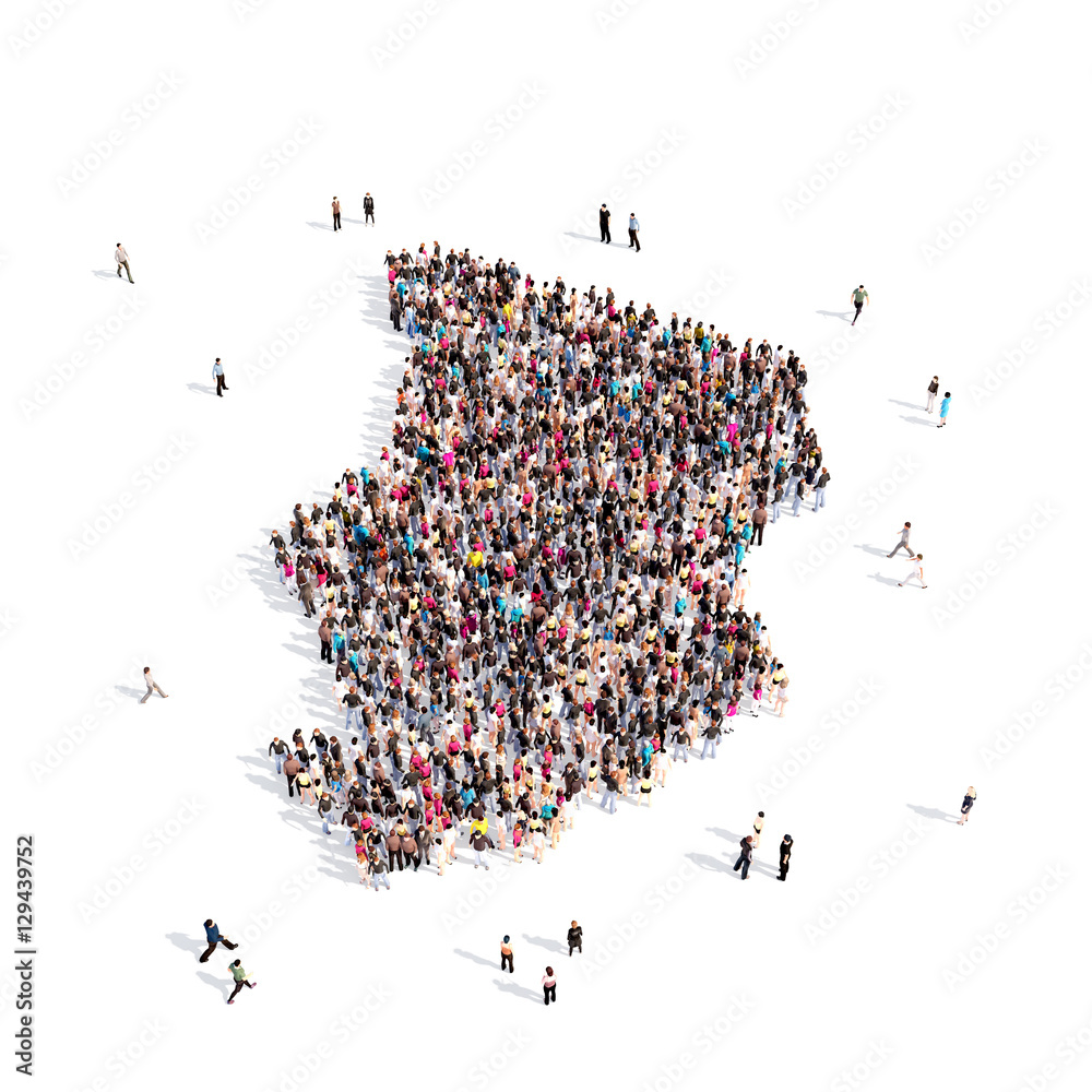 people group shape map Chad Stock Illustration | Adobe Stock