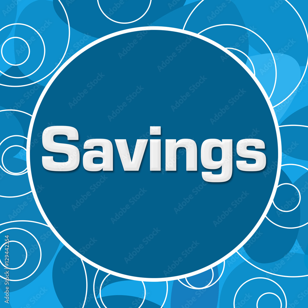 Savings Blue Circles Abstract Background Stock Illustration | Adobe Stock