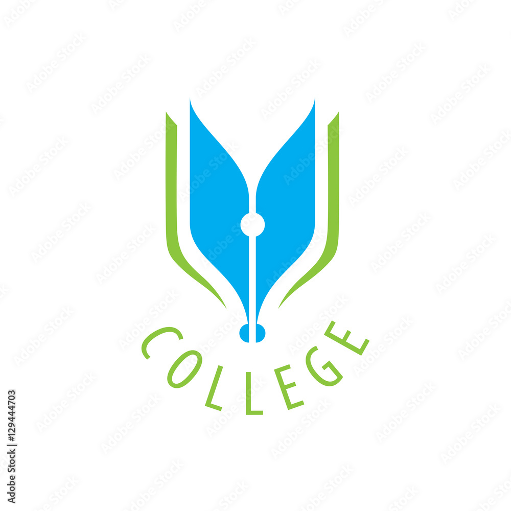 vector logo college Stock Vector | Adobe Stock