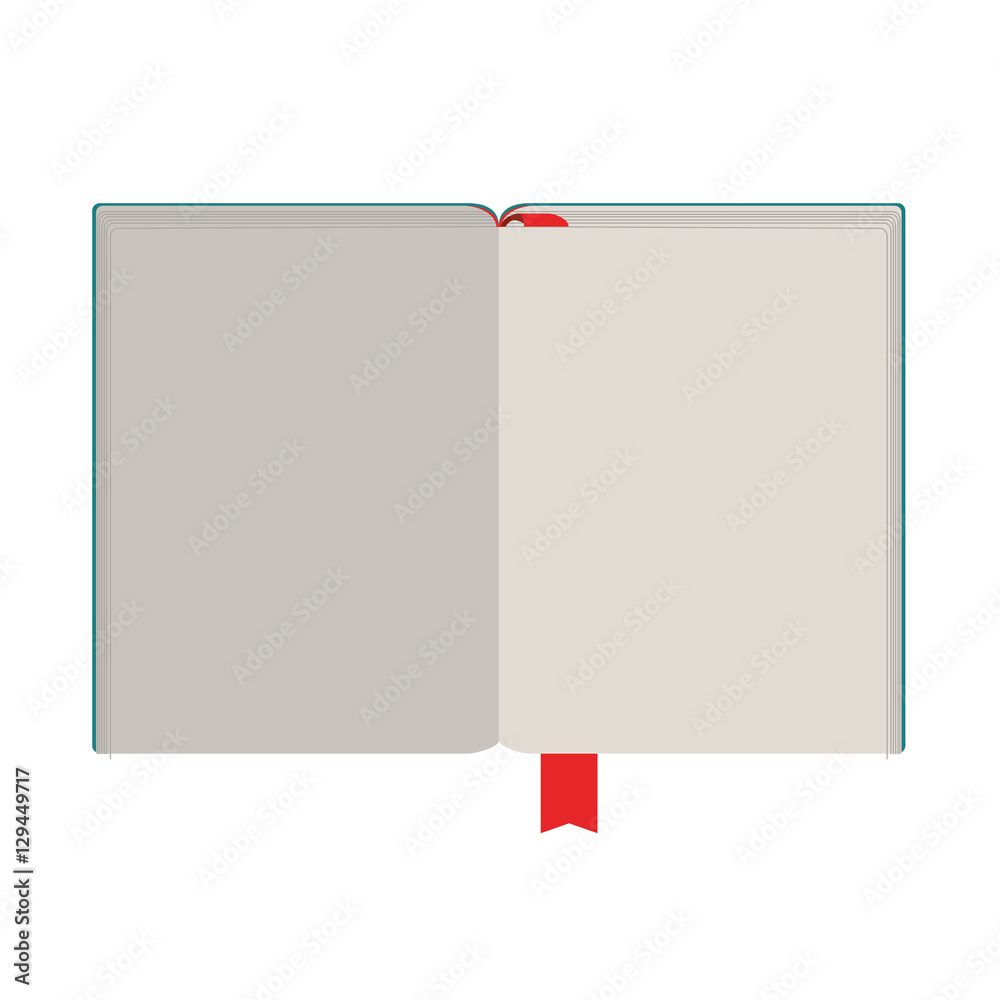 open book with clean sheets and separator vector illustration Stock ...