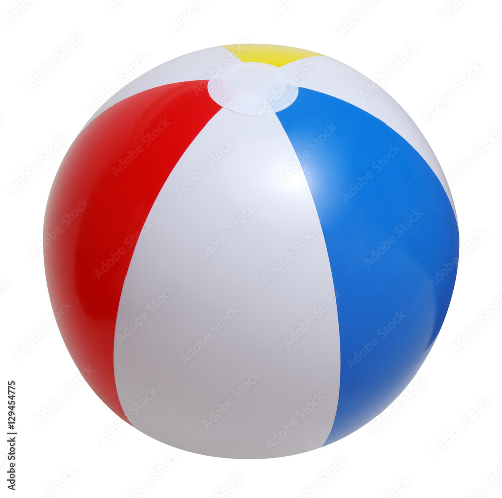 Beach ball on a white Stock Photo | Adobe Stock