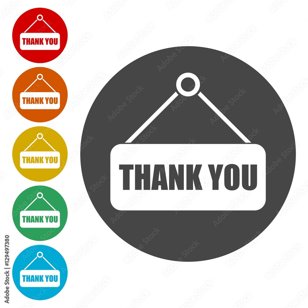 Thank you icon Stock Vector | Adobe Stock