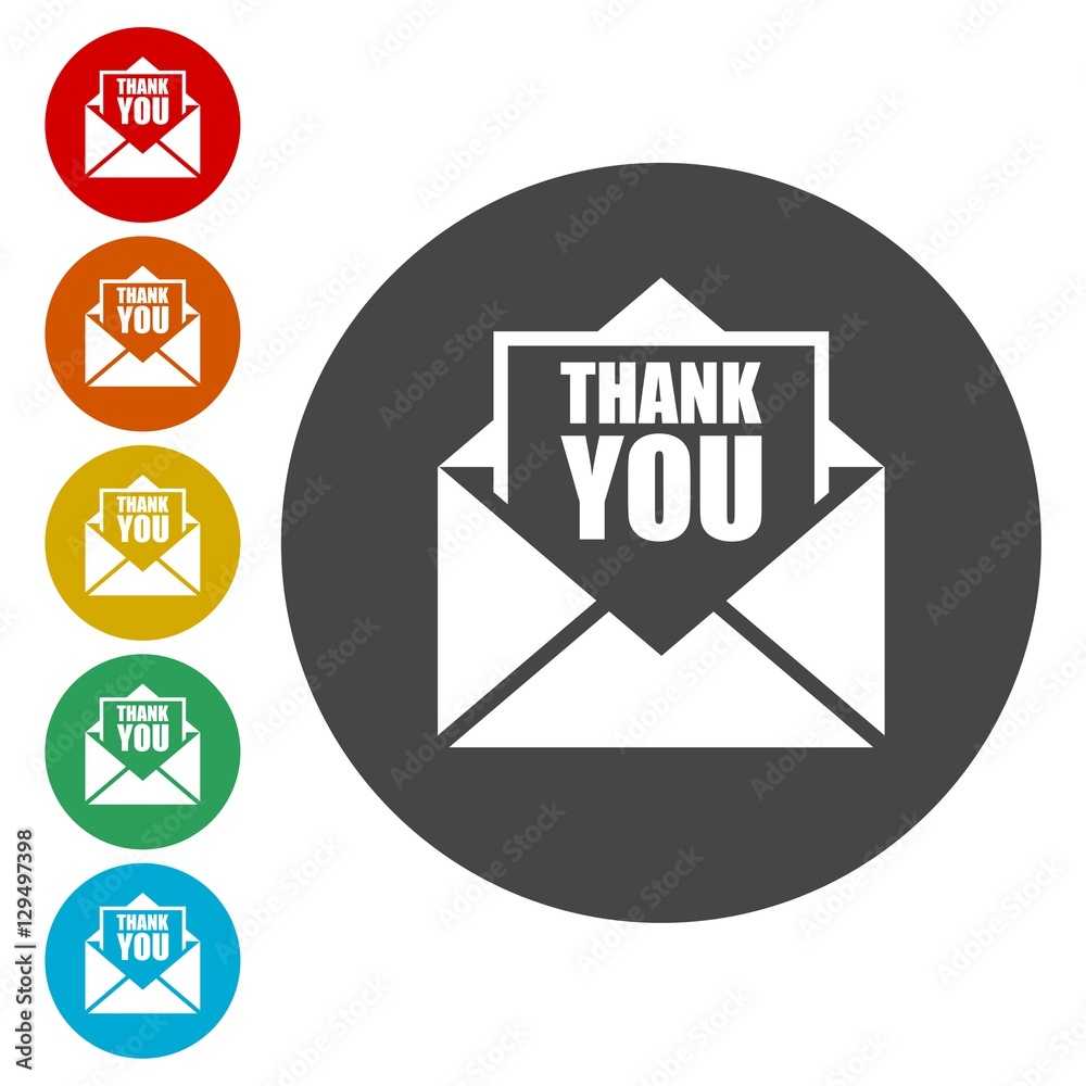 Thank you icon Stock Vector | Adobe Stock