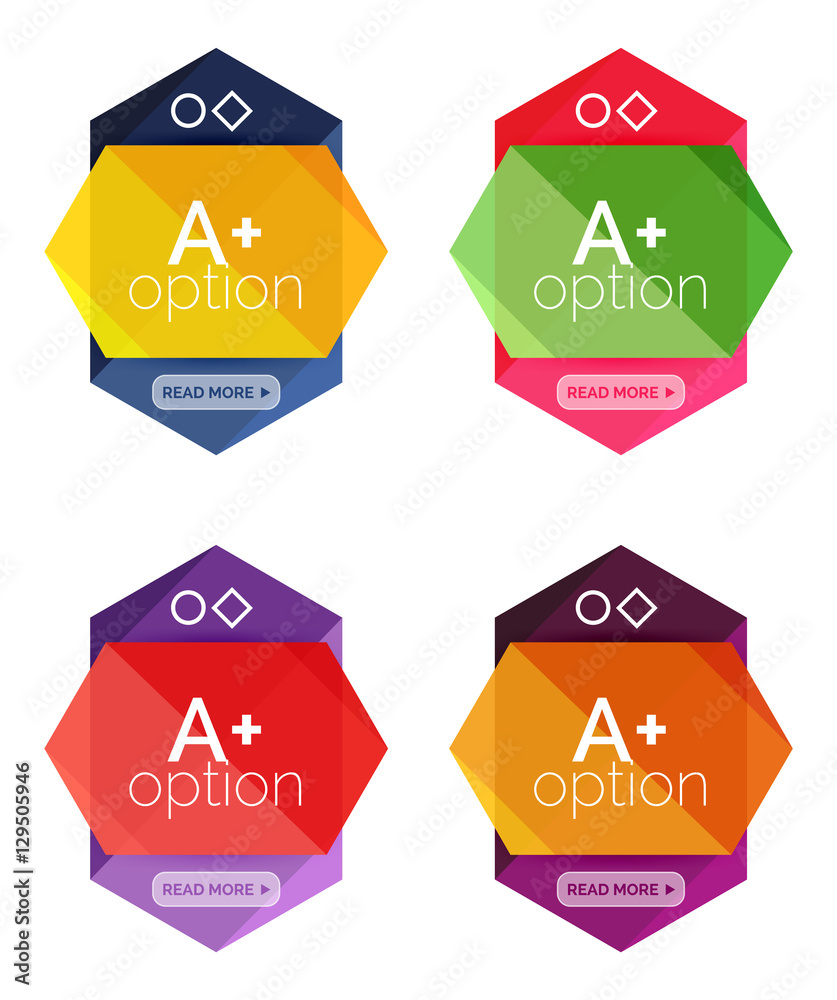 Geometric option infographic templates Stock Vector | Adobe Stock