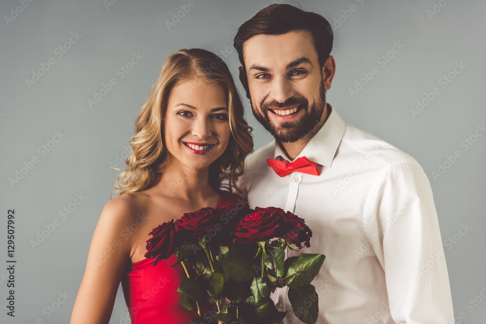 Beautiful romantic couple Stock Photo | Adobe Stock