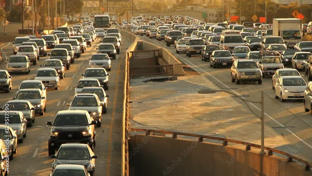 Highway Freeway Traffic Jam Los Angeles Stock Video | Adobe Stock