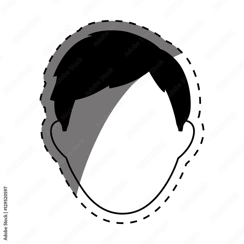 Faceless man character icon vector illustration graphic design Stock ...