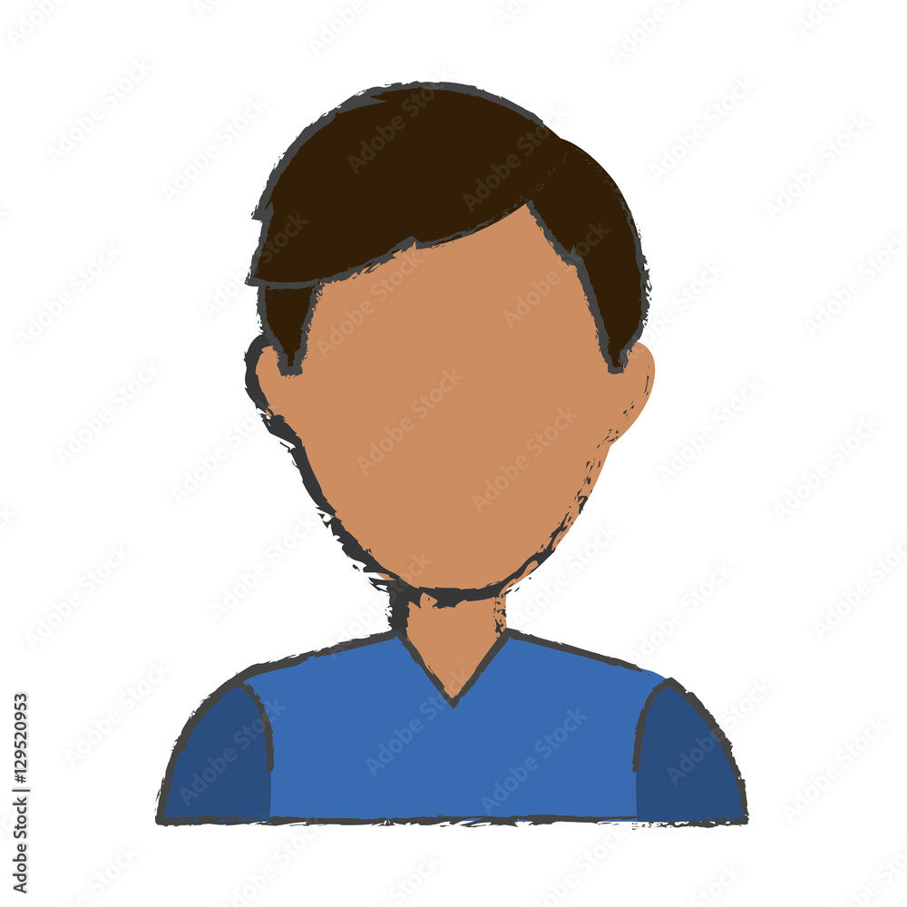 Faceless man character icon vector illustration graphic design Stock ...